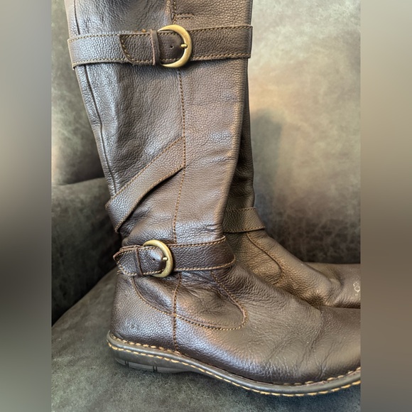 boc | Shoes | Boc Brown Leather Combat Moto Boots | Poshmark